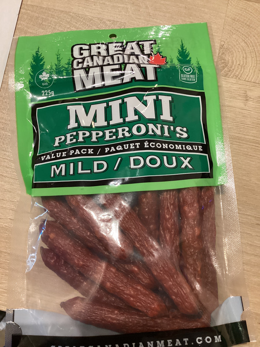 Mild Mini Pepperoni 225g – Merrickville Cookies Inc.